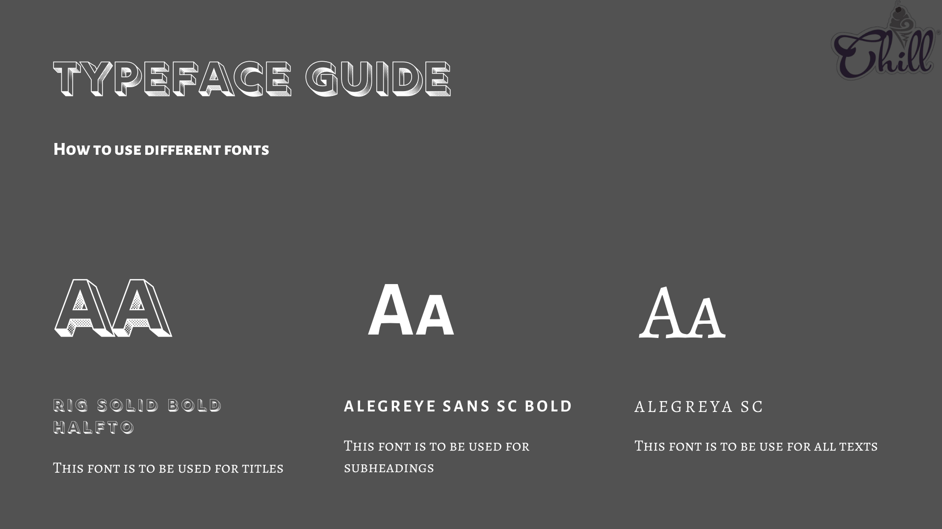 Chill: The Ice Cream Shoppé Brand Guidelines | ZAINA MEHER KADIRI